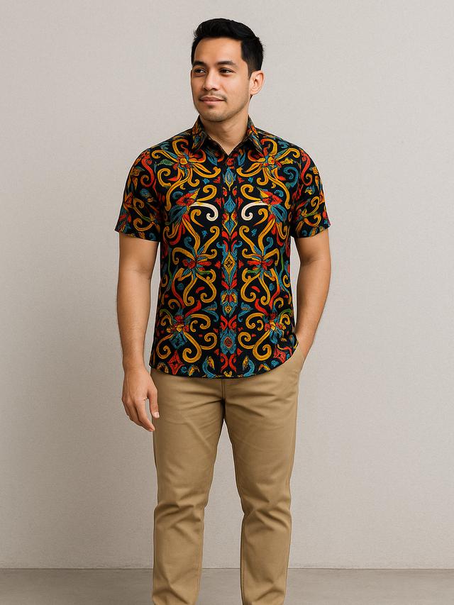7 Model Batik Slimfit Pria Lengan Pendek Terbaru 2025, Cocok untuk ke ...