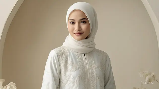 7 Model Gamis Putih Kombinasi Renda yang Cantik dan Timeless, Favorit ...