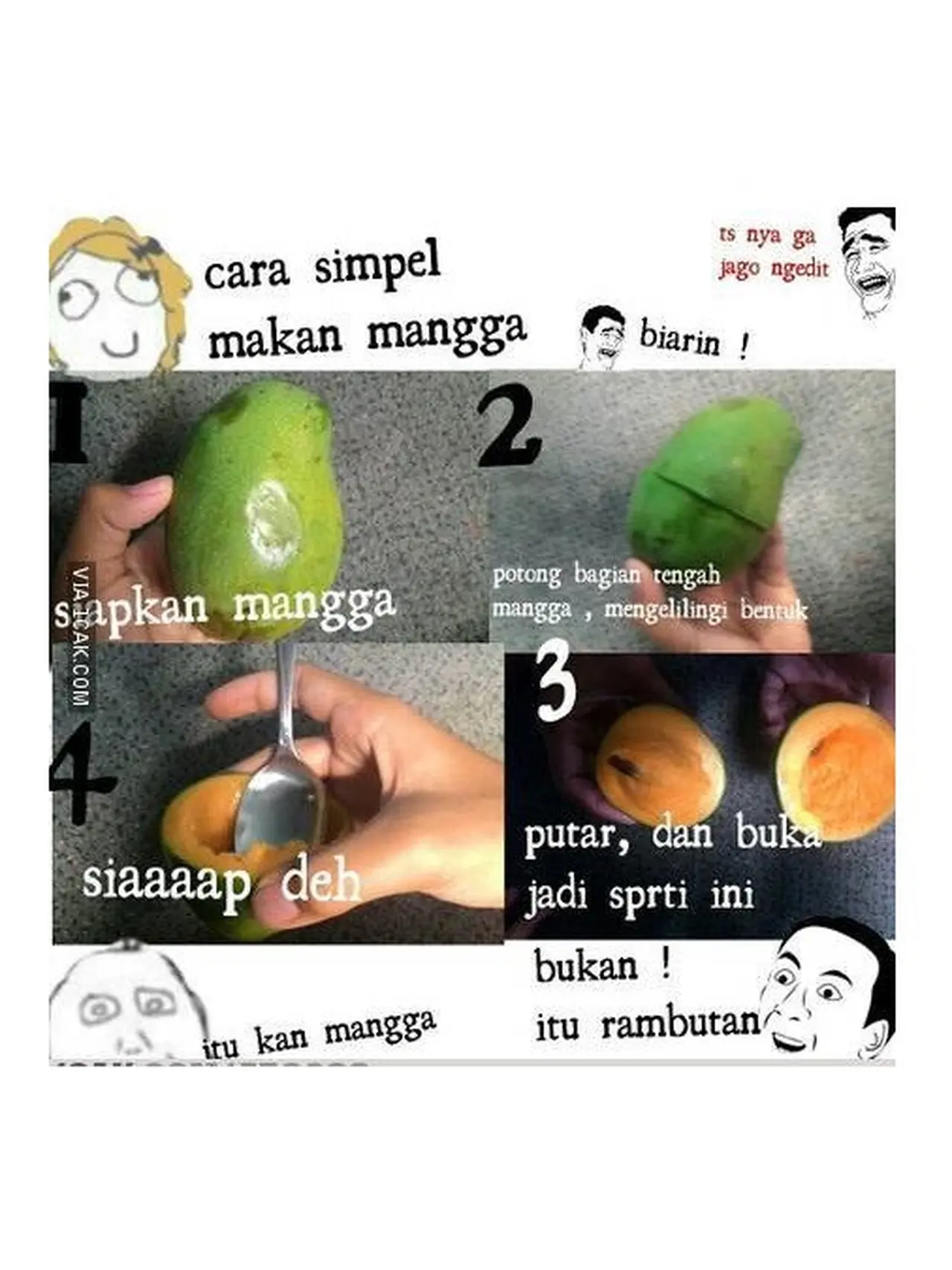 6 Ide Kreatif Cara Kupas Mangga Ini Kelewat Unik, Kocak - Hot Liputan6.com