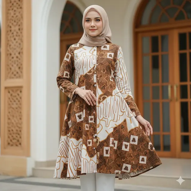 10 Model Atasan Batik Kantoran yang Elegan dan Simpel untuk Wanita ...
