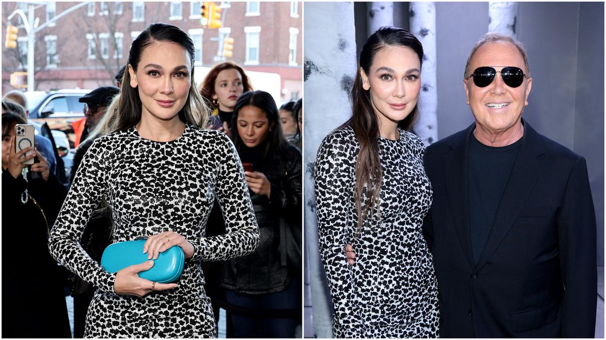 Gaya Luna Maya di NYFW 2023, Tampil Stylish Pakai Dress Motif Macan ...
