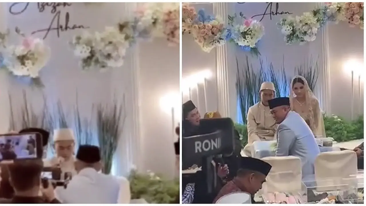 Sah Jadi Suami Istri, Ini 6 Potret Pernikahan Pratama Arhan dan Azizah Salsha - Hot Liputan6.com