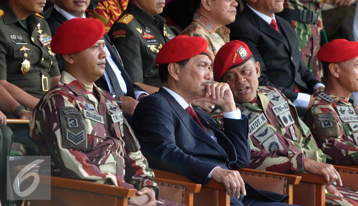 Menteri Luhut Hadiri Upacara HUT Kopassus ke-64 - Foto Liputan6.com