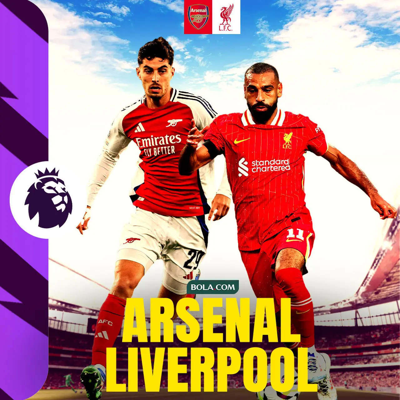 Llink Live Streaming Liga Inggris Arsenal vs Liverpool, Minggu 27 ...