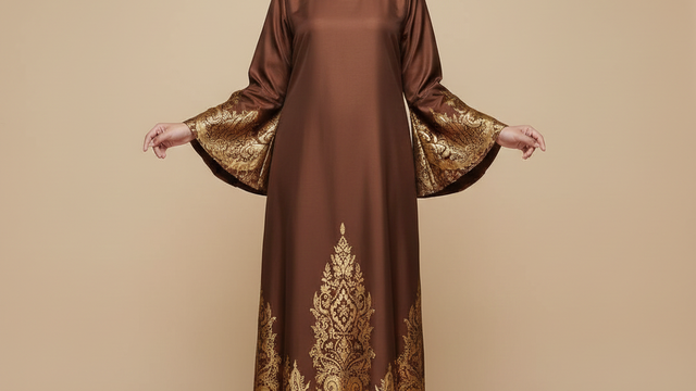 7 Pilihan Gamis Batik Silk Look Jatuh Lembut Terbaru, Tampil Anggun dan ...