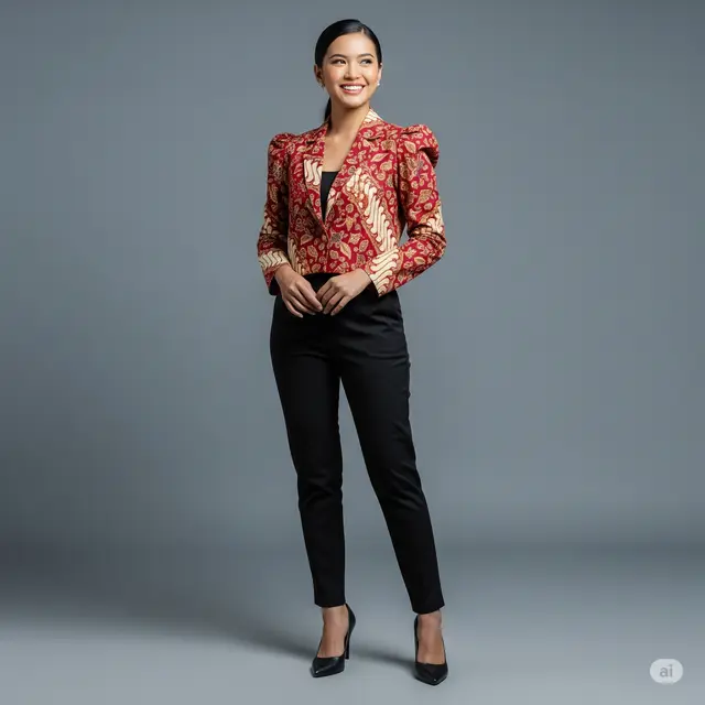 10 Model Jas Batik Masa Kini untuk Wanita: Modern dan Profesional - Hot ...