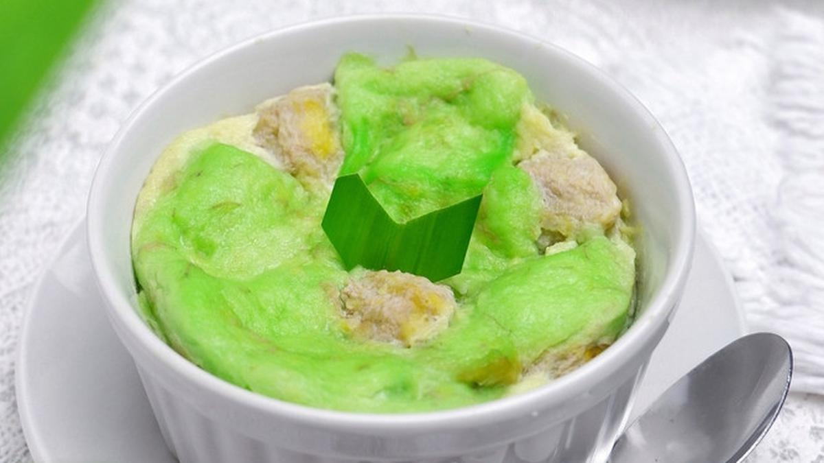 Resep Puding Roti Tawar Pandan