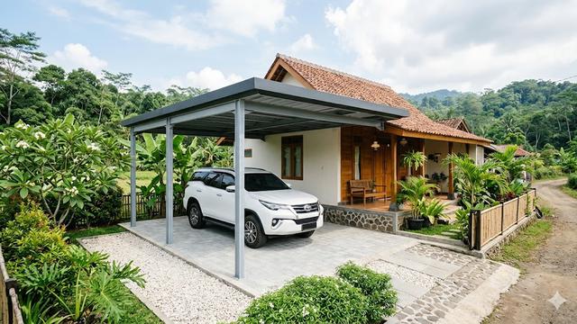 7 Inspirasi Desain Carport yang Cocok untuk Rumah Kampung, Fungsional ...