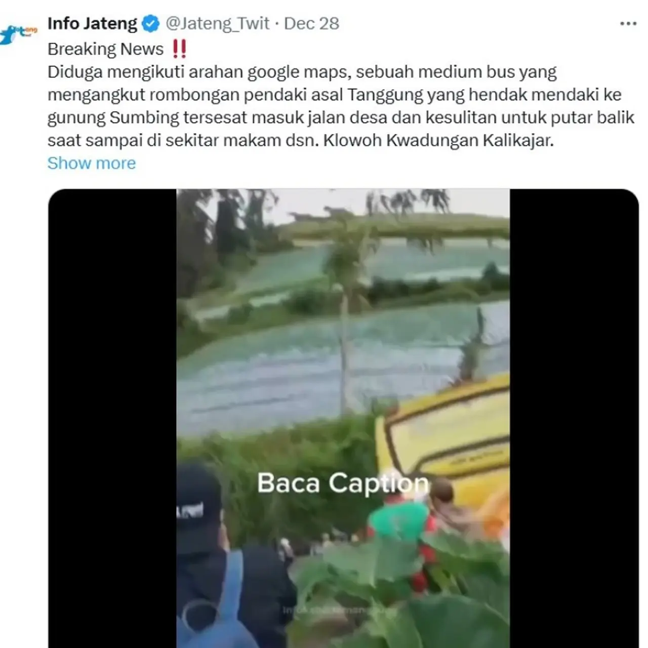 Viral Bus Rombongan Pendaki ke Gunung Sumbing Nyasar di Kuburan, Diduga karena Ikuti Google Maps ...