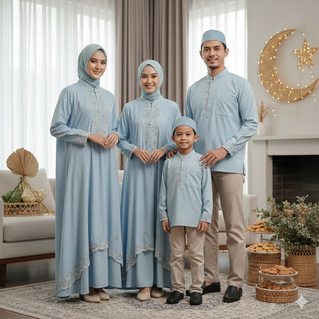 7 Outfit Couple Keluarga Lebaran 2026 Set Seragam, Tampilan Kompak dan ...