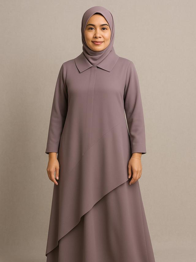 7 Model Gamis Kerah Rebah yang Nyaman dan Bikin Penampilan Makin Anggun ...