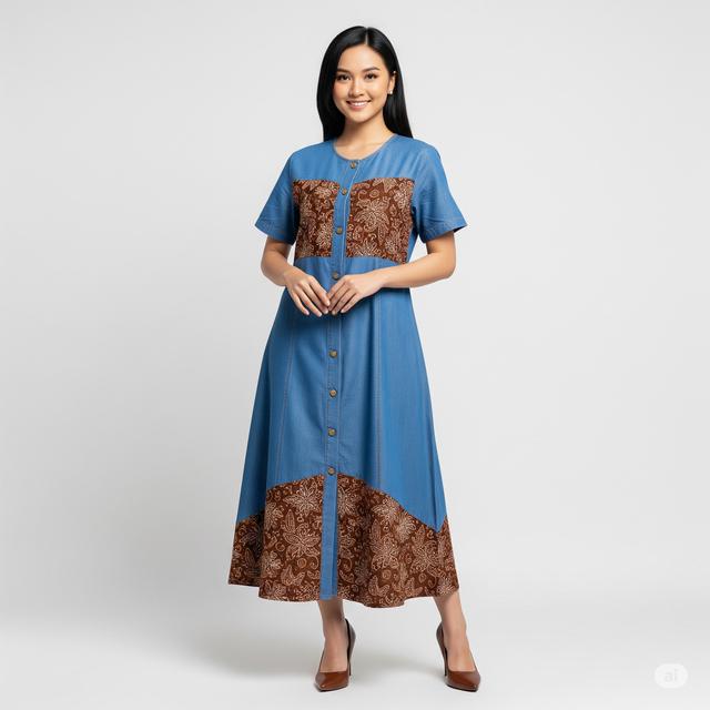 8 Model Dress Batik Elegan Kombinasi Terbaru 2025 yang Menawan