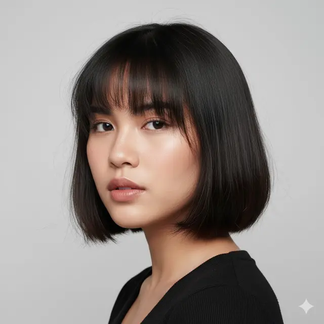 10 Rekomendasi Model Rambut Poni Tipis ala Korea untuk Wajah Kecil ...