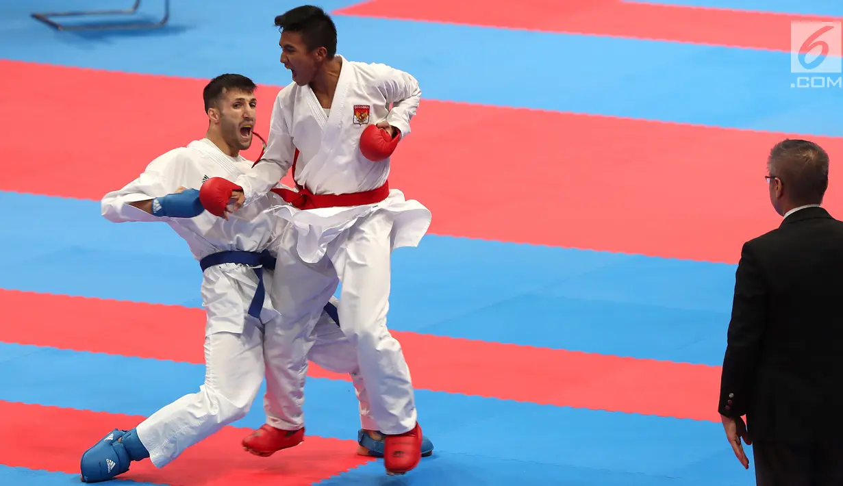 FOTO: Karateka Putra Indonesia Rifki Ardiansyah Sumbang Emas ke-11 ...