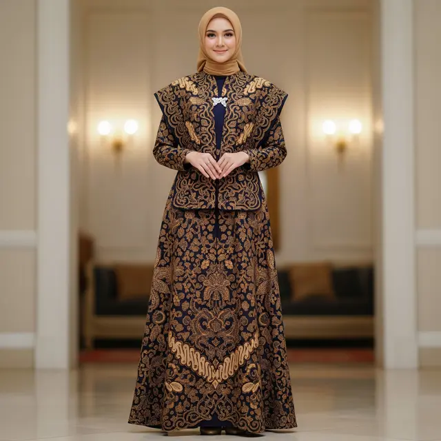 10 Model Baju Batik Pesta Syar’i untuk Wanita Berhijab, Ide Gaya Muslimah Kekinian 2025 - Hot ...
