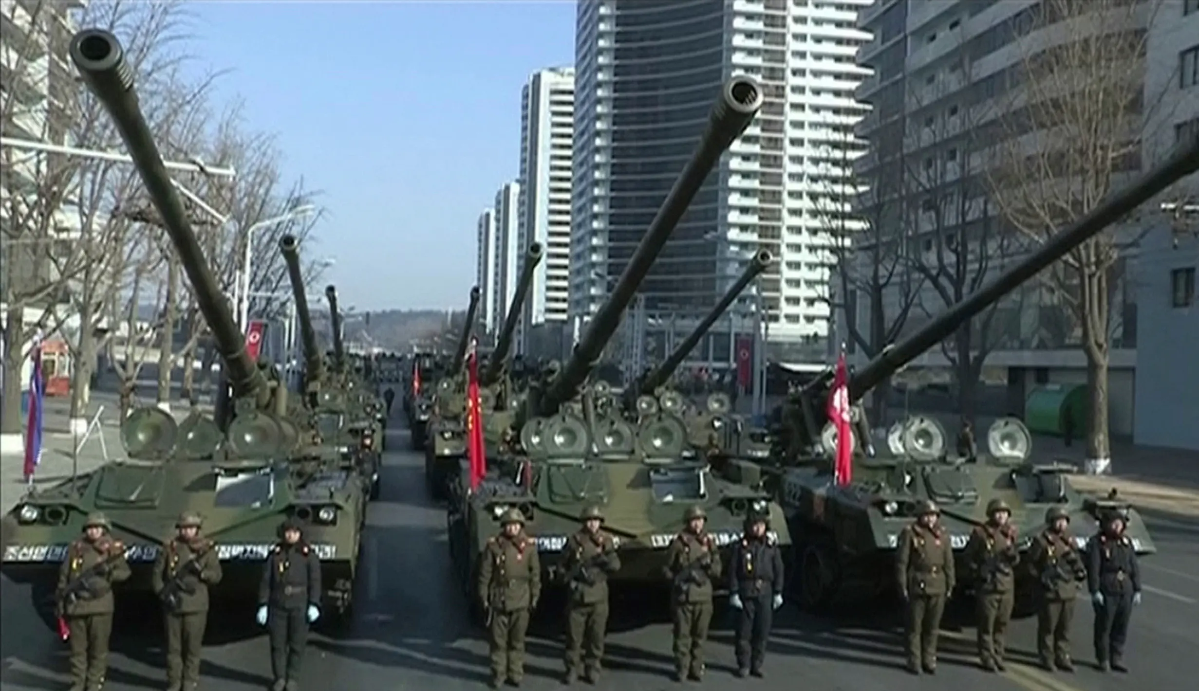 FOTO: Jelang Olimpiade PyeongChang 2018, Korea Utara Gelar Parade ...