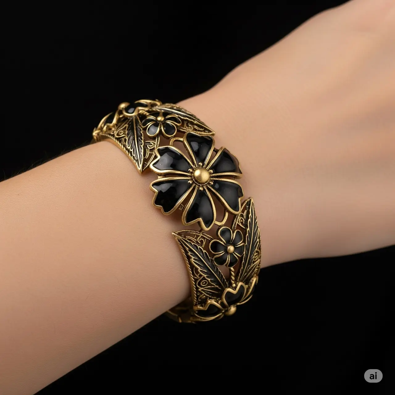 9 Rekomendasi Gelang Emas Model Bunga Hitam Terbaru 2025, Elegan dan ...