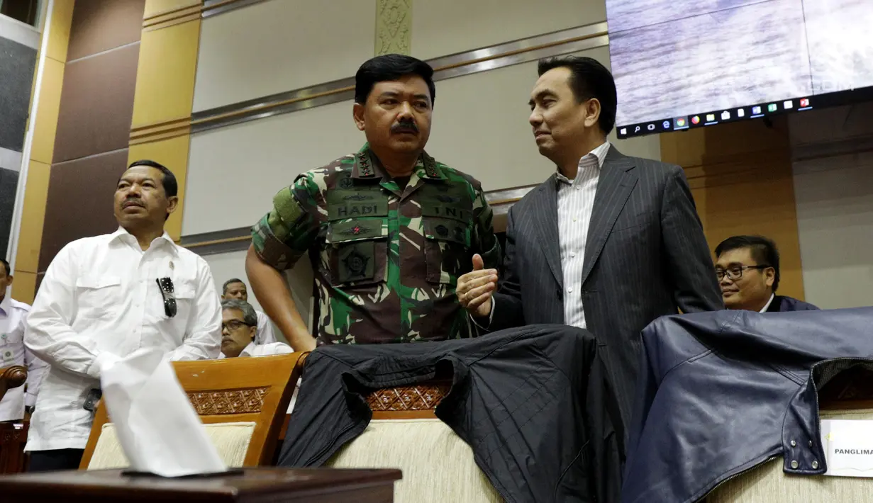 FOTO: Bahas Koopsusgab, Panglima TNI Hadi Tjahjanto Rapat dengan Komisi ...