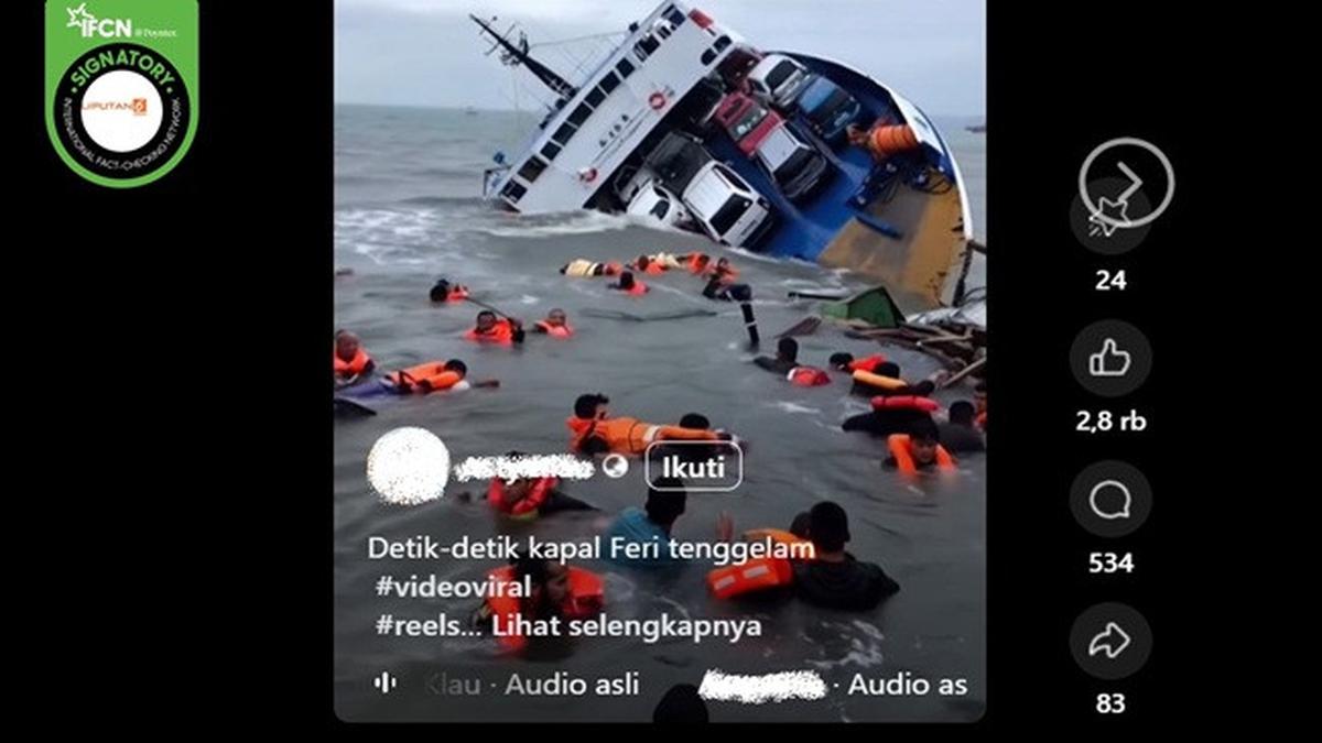 Cek Fakta: Tidak Benar Video yang Diklaim Detik-Detik Kapal Ferry Tenggelam pada 12 April 2025 ...