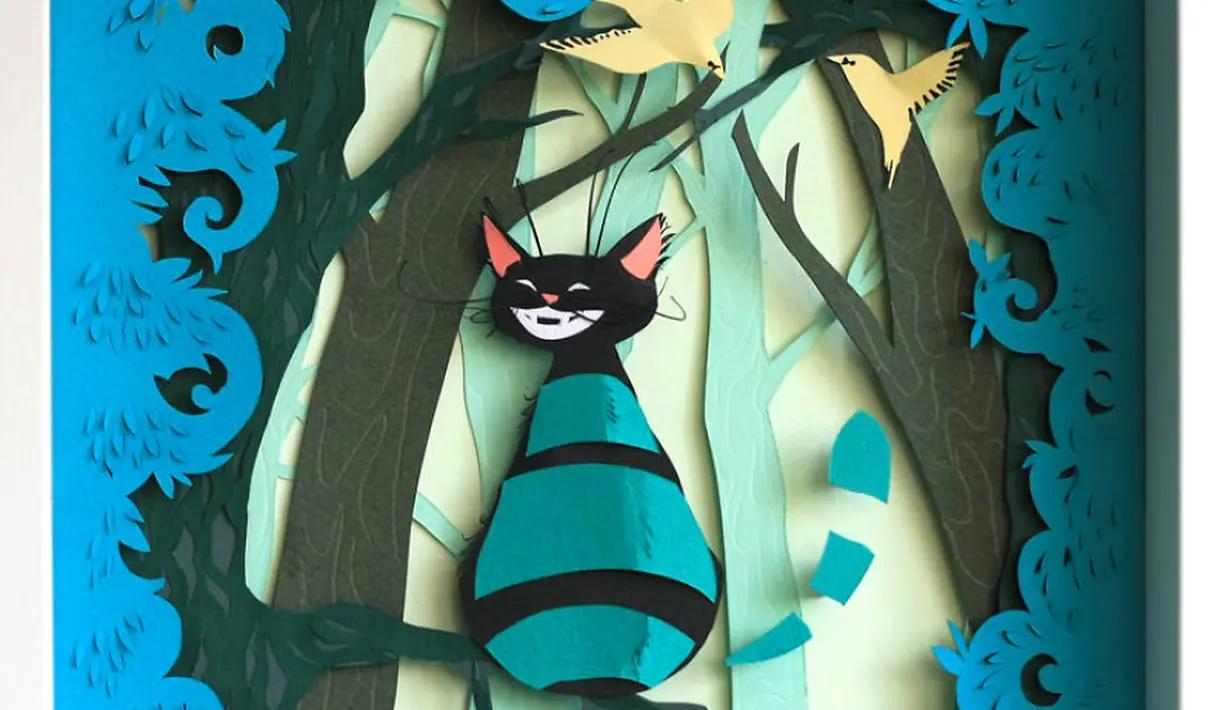 Terinspirasi Alice In Wonderland, Seniman Ini Buat Papercut Lucu ...