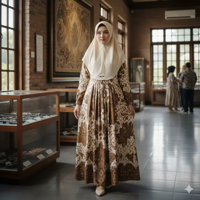 10 Model Baju Batik Syar'i Sutra Elegan, Tampil Mewah dan Berkelas di ...