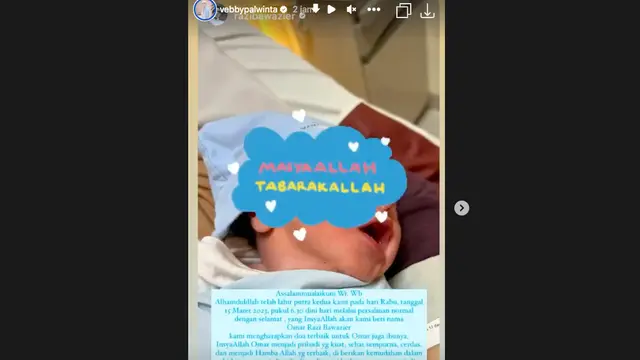 Vebby Palwinta Lahirkan Anak Kedua, Banjir Ucapan Selamat ...