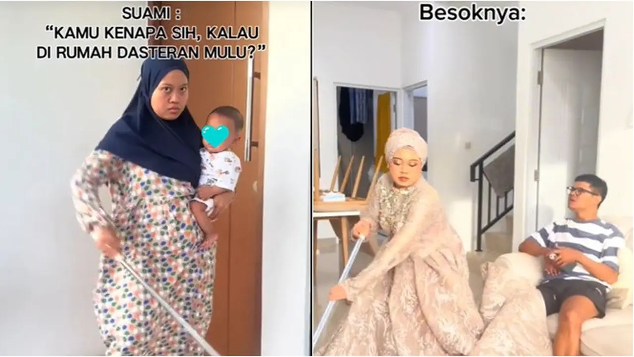 6 Potret Wanita Ikut Tren 'Kenapa di Rumah Dasteran Mulu', Perubahannya Totalitas - Hot Liputan6.com