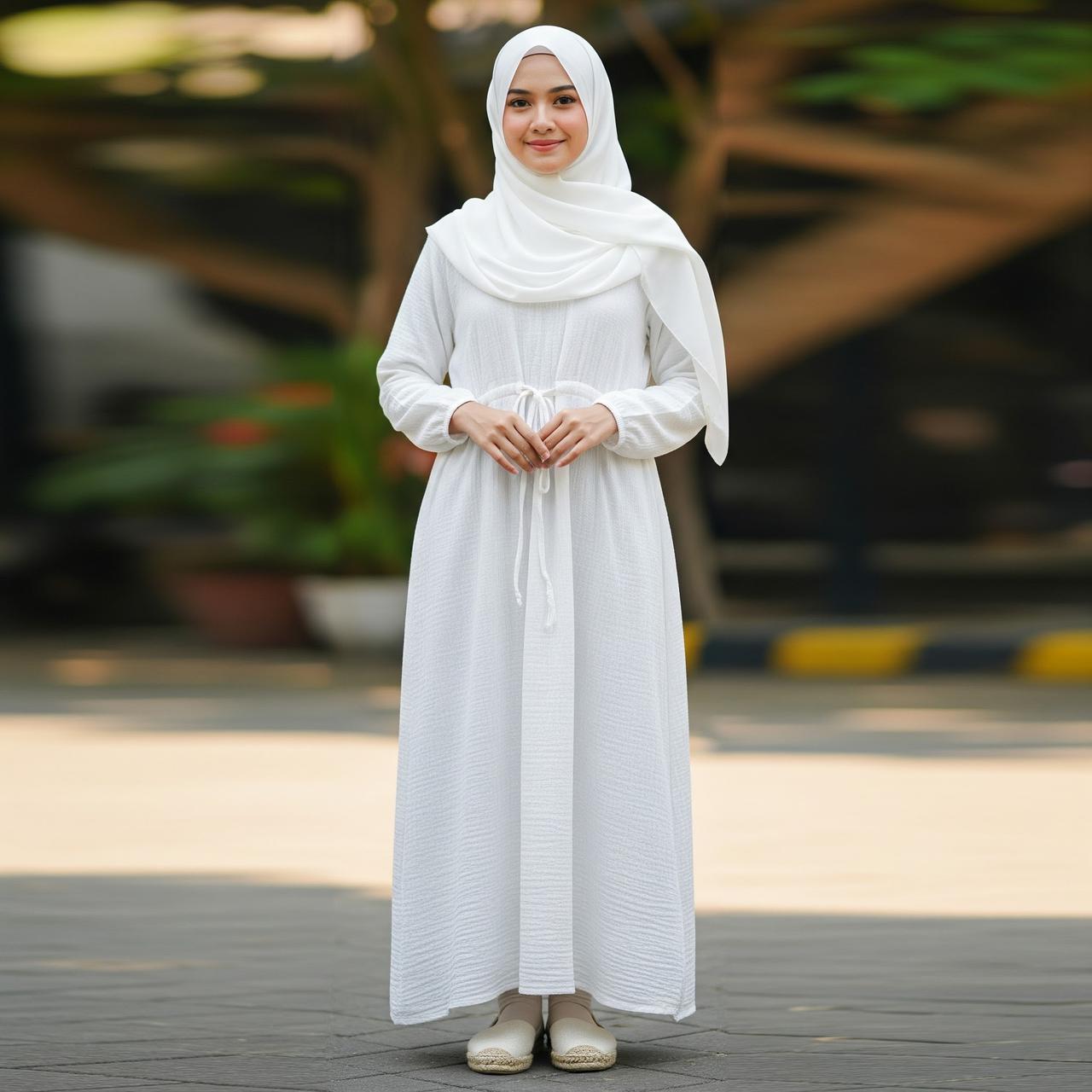 8 Tren Gamis Putih Kekinian yang Anggun di 2025, Bikin Tampilan Makin Chic