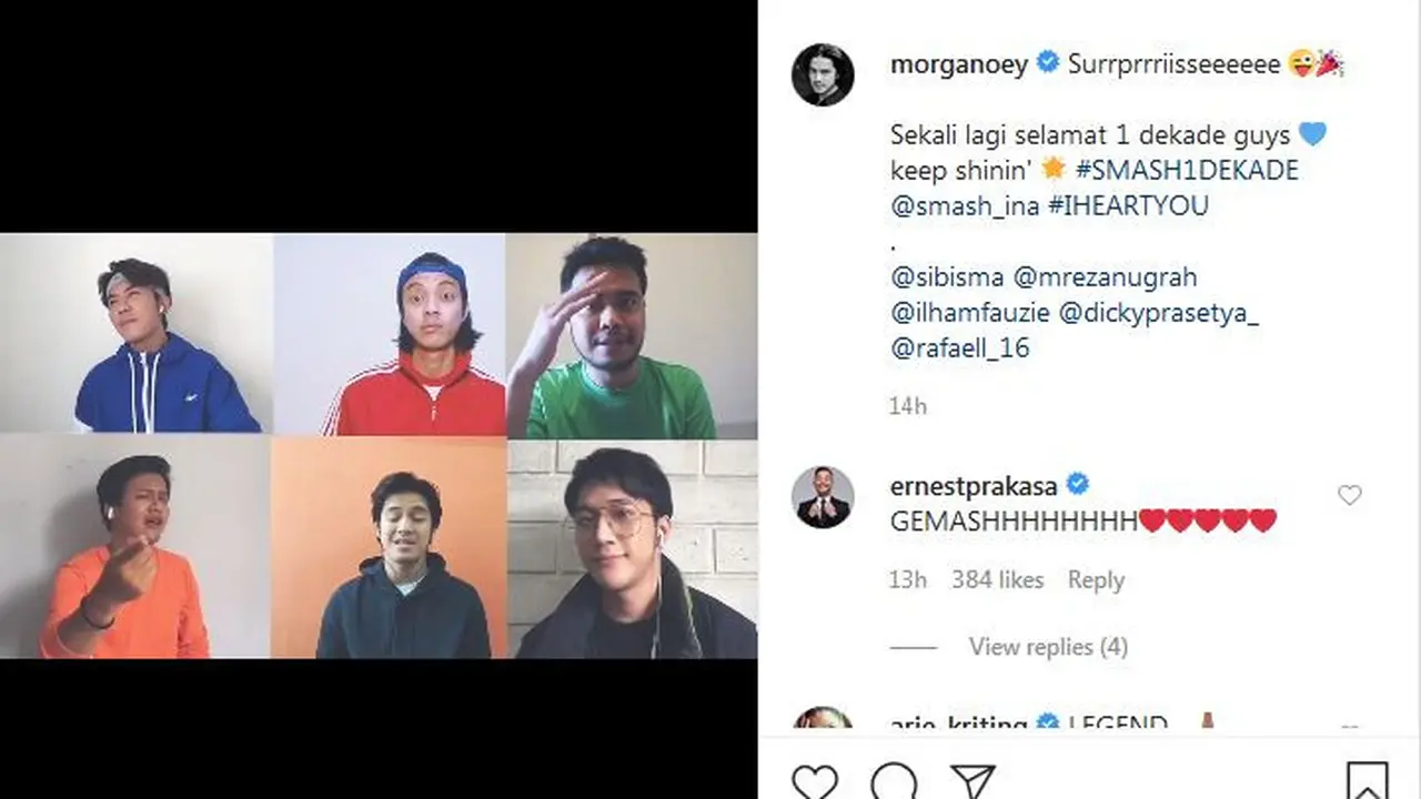 SMASH Reuni dengan Morgan di Peringatan 1 Dekade Berkarya ...