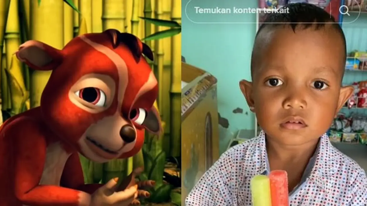 Viral Bocah Mirip Opet di Upin Ipin, Netizen: Ekspresinya Lucu Banget