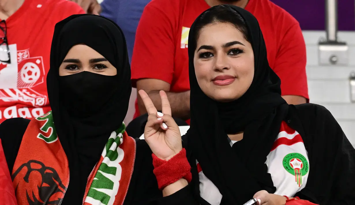 Potret Fans Maroko Yang Cantik-Cantik di Piala Dunia 2022 - Foto ...