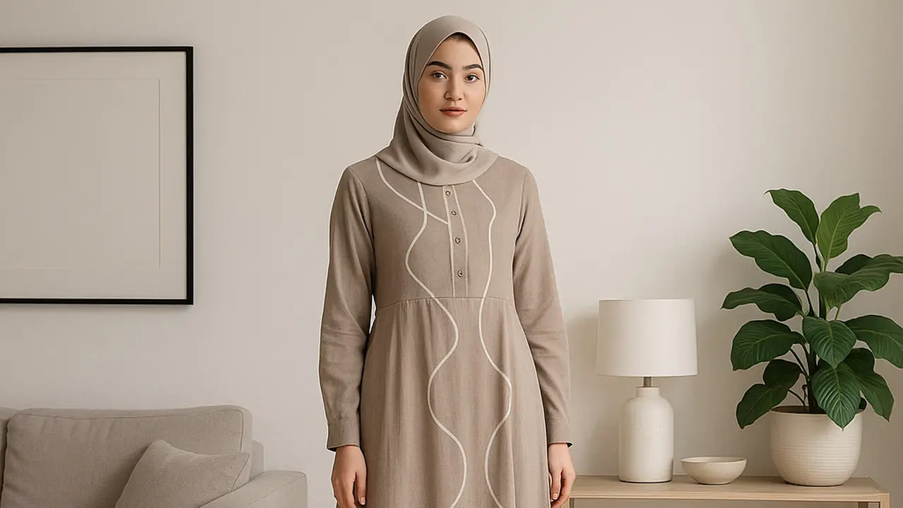 9 Model Gamis Katun yang Trendi 2025, Inspirasi Tampil Kekinian dan ...
