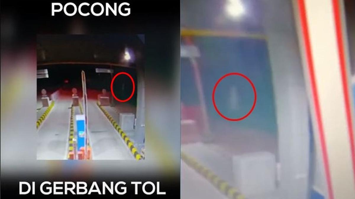 Viral Penampakan Pocong Lompat-Lompat Terekam CCTV Gerbang Tol, Bikin ...