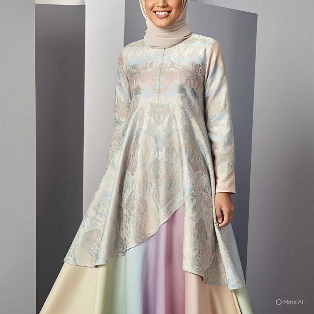 13 Model Gamis Brokat Simple Elegan 2025, Bikin Tampil Cantik