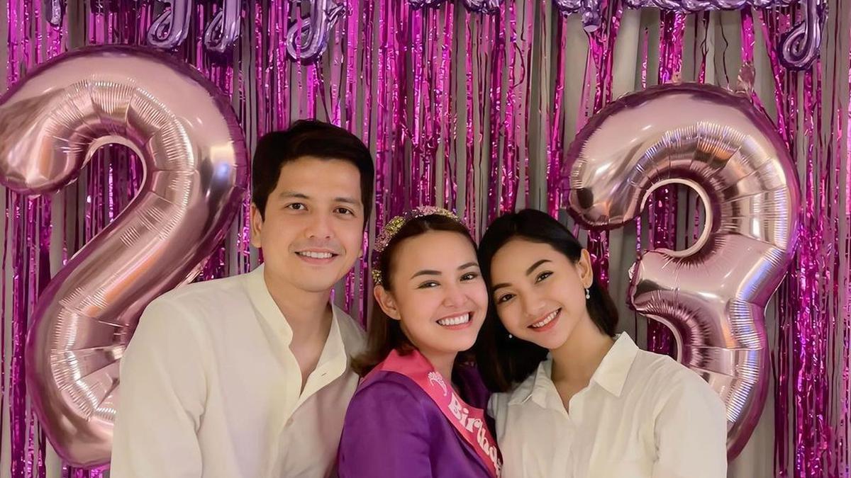 6 Momen Surprise Party Amanda Manopo Rayakan Ultah ke-23, Serba Ungu dari Outfit hingga Kue Tar ...