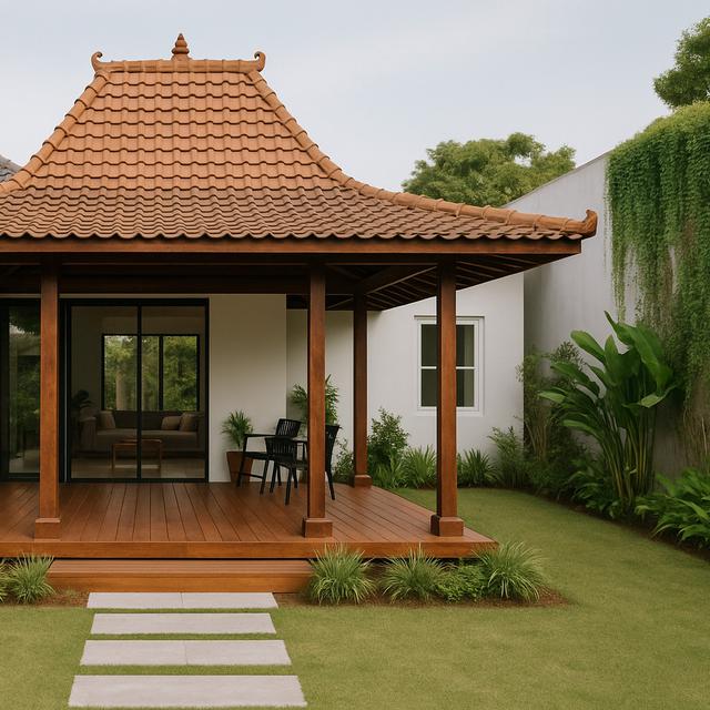 5 Model Teras Rumah Joglo Modern, Bikin Hunian Makin Cantik dengan ...
