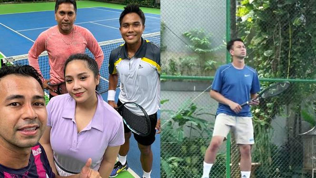 Bakal Tanding Tenis Lawan Desta, Ini 7 Potret Persiapan Raffi Ahmad