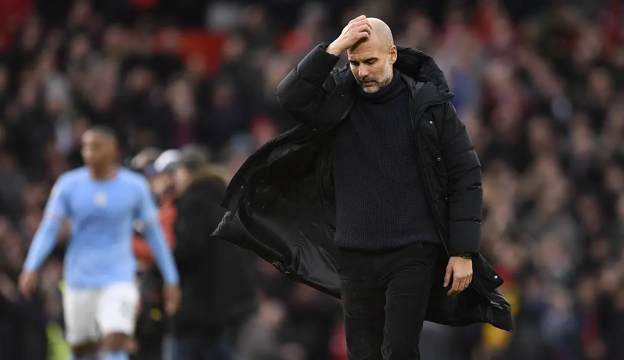 Foto: Ekspresi Pep Guardiola Setelah di Prank MU Dalam Derby Manchester ...