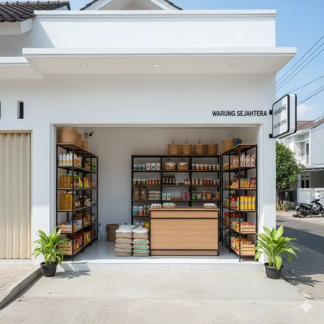 10 Desain Warung Sembako Aesthetic Minimalis, Penataan Rapi Bikin ...