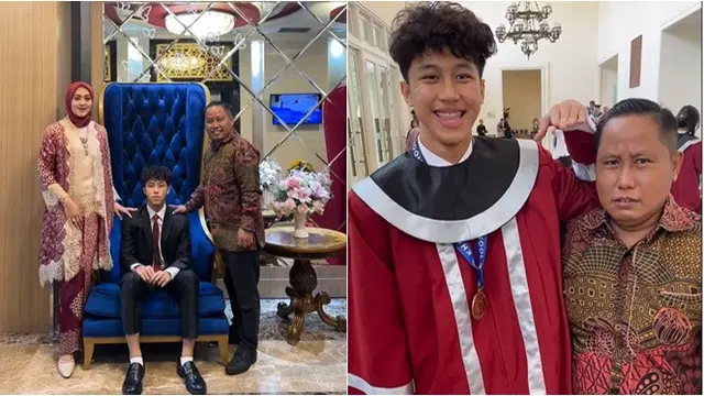 6 Momen Wisuda SMP Anak Sulung Narji, Paras Tampan dan Tinggi Curi ...