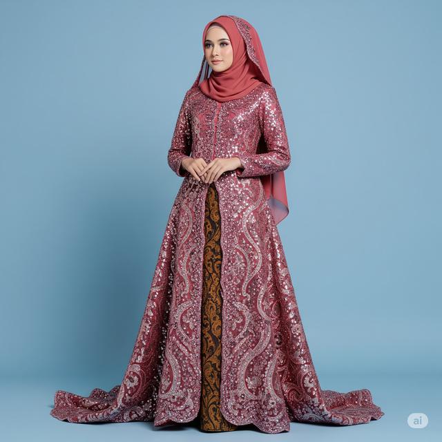 9 Rekomendasi Gamis Brokat Payet Cantik untuk Tampil Anggun dan Elegan
