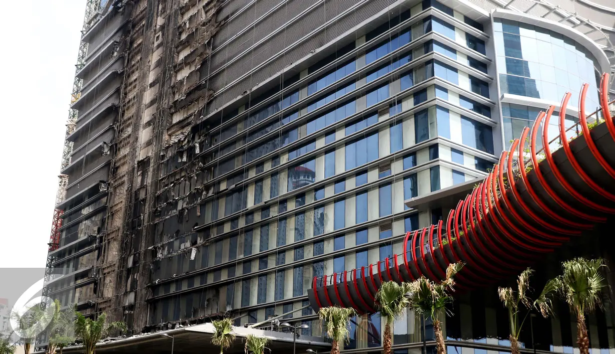 Sebagian Gedung Neo Soho Hangus Pasca-Kebakaran - Foto Liputan6.com