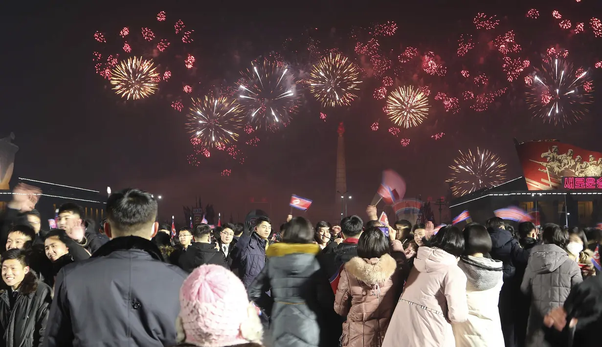 Suasana Perayaan Tahun Baru di Korea Utara - Foto Liputan6.com