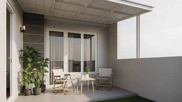 8 Inspirasi Desain Teras Rumah Minimalis Ukuran 3x5 dengan Kanopi ...