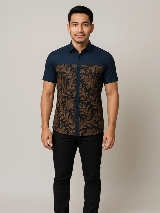 7 Model Batik Slimfit Pria Lengan Pendek Terbaru 2025, Cocok untuk ke ...