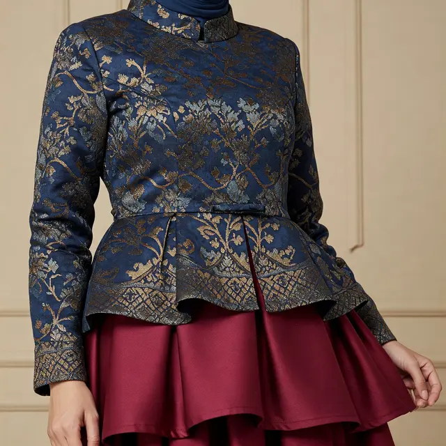 9 Model Gamis Brokat Kombinasi Satin Terbaru 2025 yang Elegan - Hot ...