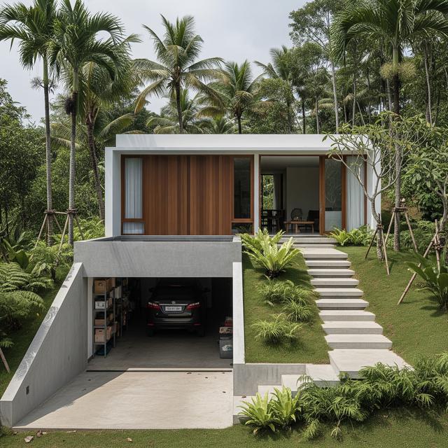 9 Model Rumah Minimalis di Lahan Miring yang Efisien, Modern dan Estetis