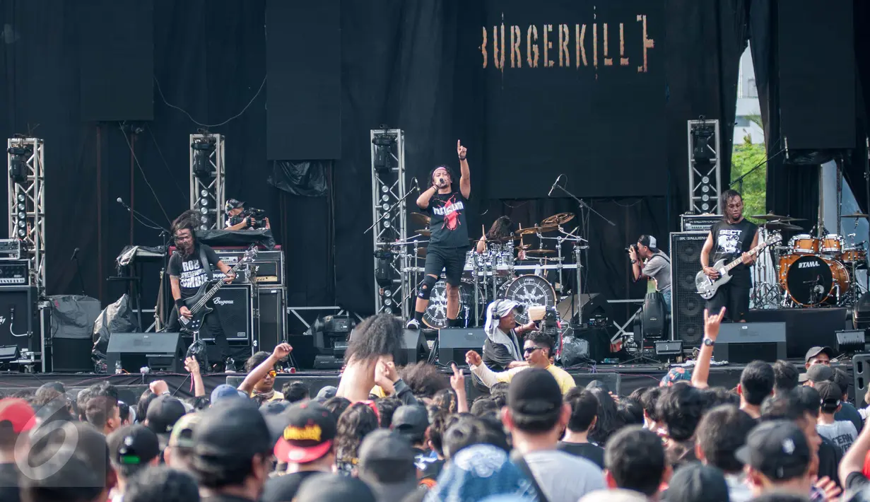 Band Burgerkill Membakar Hammersonic 2017 - Foto Liputan6.com
