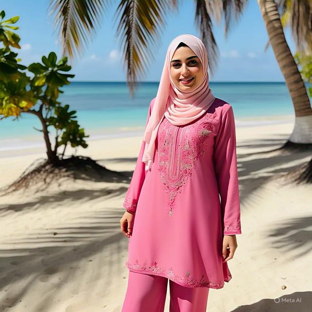10 Inspirasi Baju Pantai Hijab Warna Pink Populer di 2025: Tampil ...
