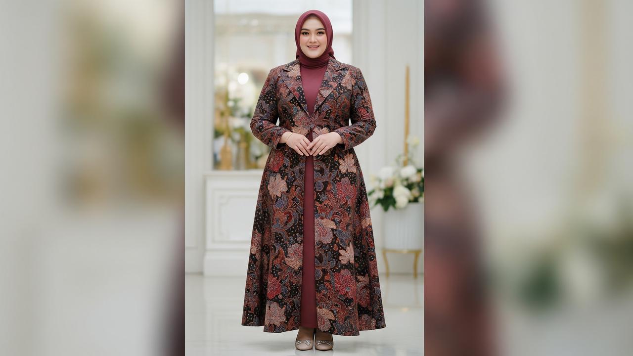 7 Model Gamis Batik Blazer Syari Size Besar, Pilihan Modis untuk Tampil ...